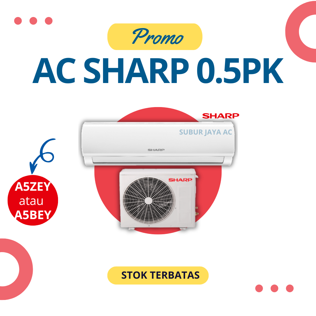 Jual AC Sharp 1/2PK Standar. AH-05BEY Unit saja | Shopee Indonesia