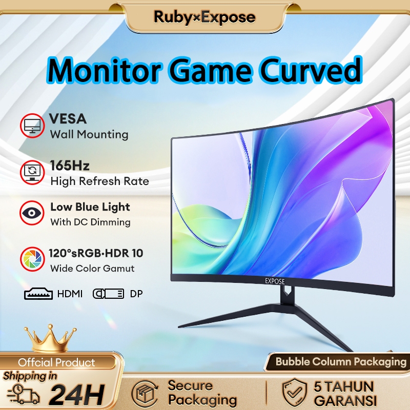 Jual Monitor PC Monitor Game Curved Monitor 24 Inch Layar Game Curved ...