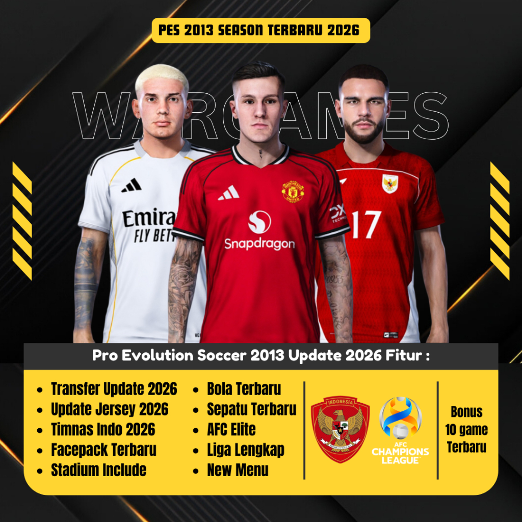 Jual PES 2013 PATCH MUSIM UPDATE 2026 - GAME PC - GAME LAPTOP - PC ...