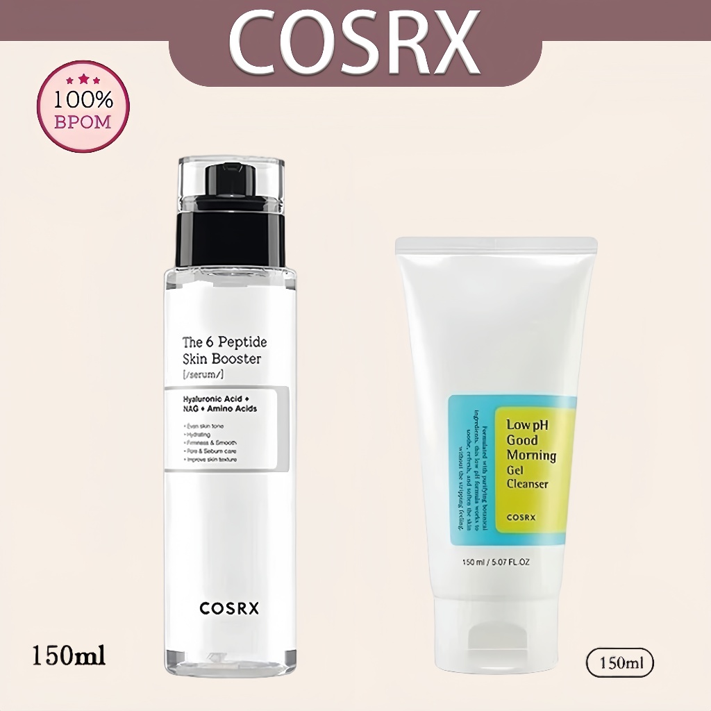 Jual COSRX The 6 Peptide Skin Booster Serum+COSRX Low pH Good Morning ...