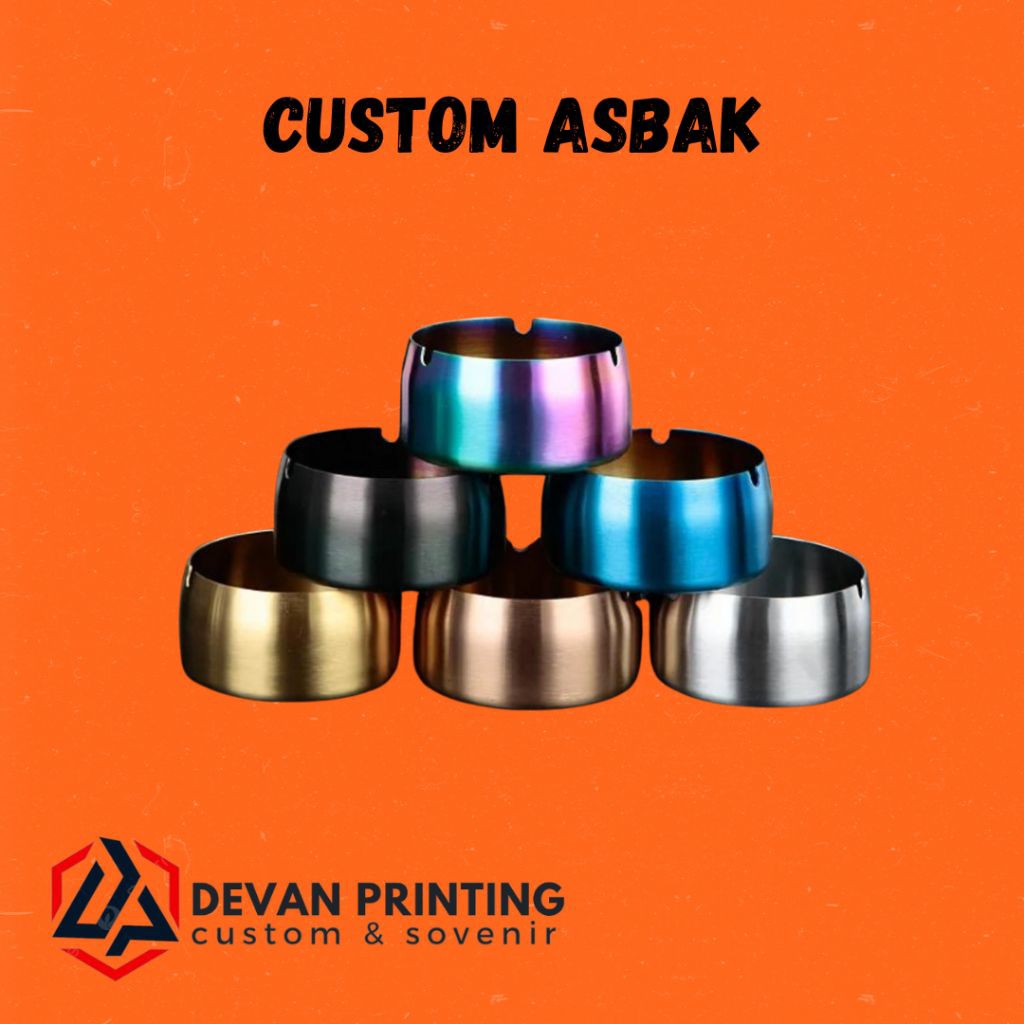 Jual Asbak Bulat Besi, custom asbak besi 3 Lubang, sablon asbak ...