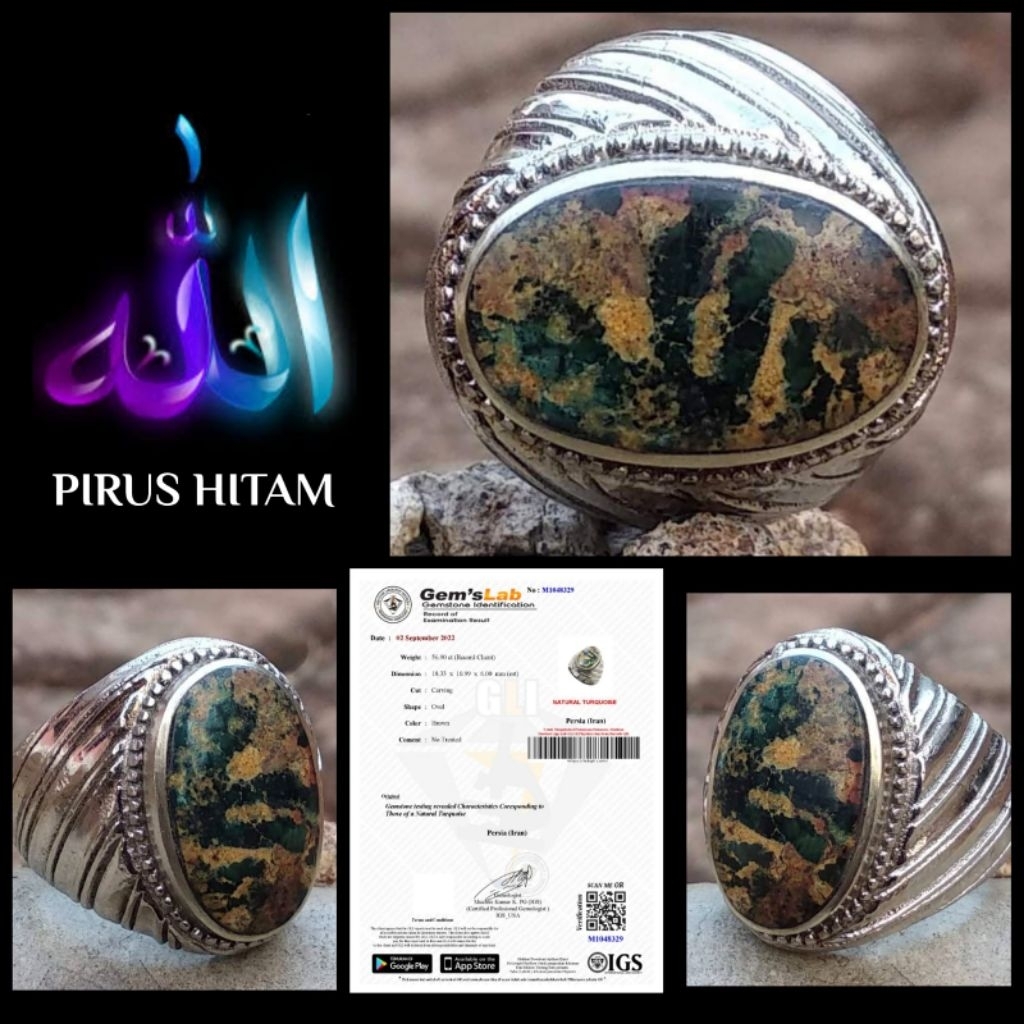 Jual natural pirus hitam persian asli motif gambar. | Shopee Indonesia