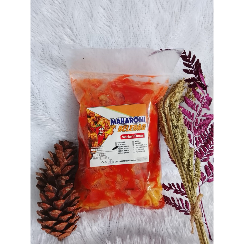Jual Makaroni basah beledag maknyus pedas manis 150gr | Shopee Indonesia