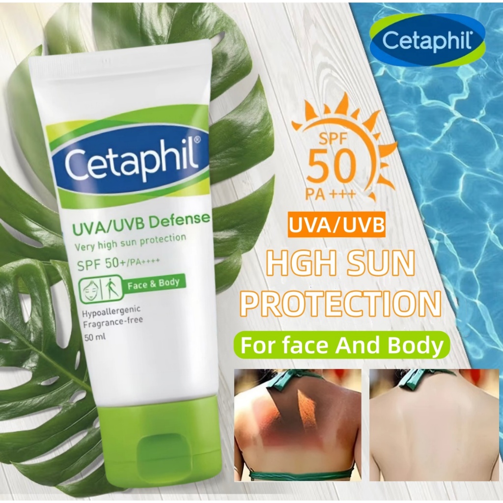 Jual [COD&EXP 2028] Cetaphil UVA/UVB Defense sunscreen SPF50+ PA ...