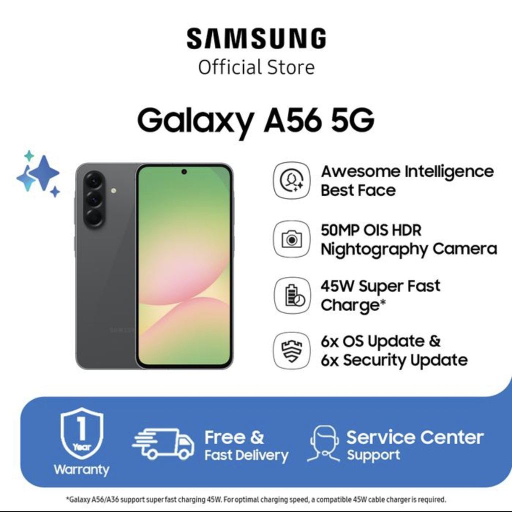 Jual Samsung Galaxy A56 5G RAM 8GB & ROM 256GB Galaxy Smartphone AI ...