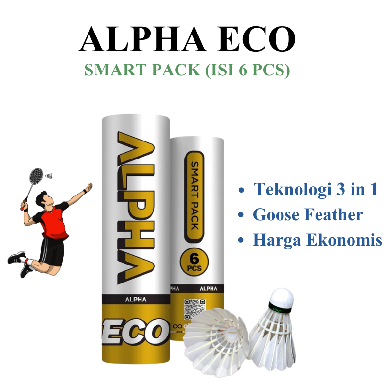Jual Shuttlecock ALPHA ECO 3in1 Smart Pack Kok Badminton Original Isi ...