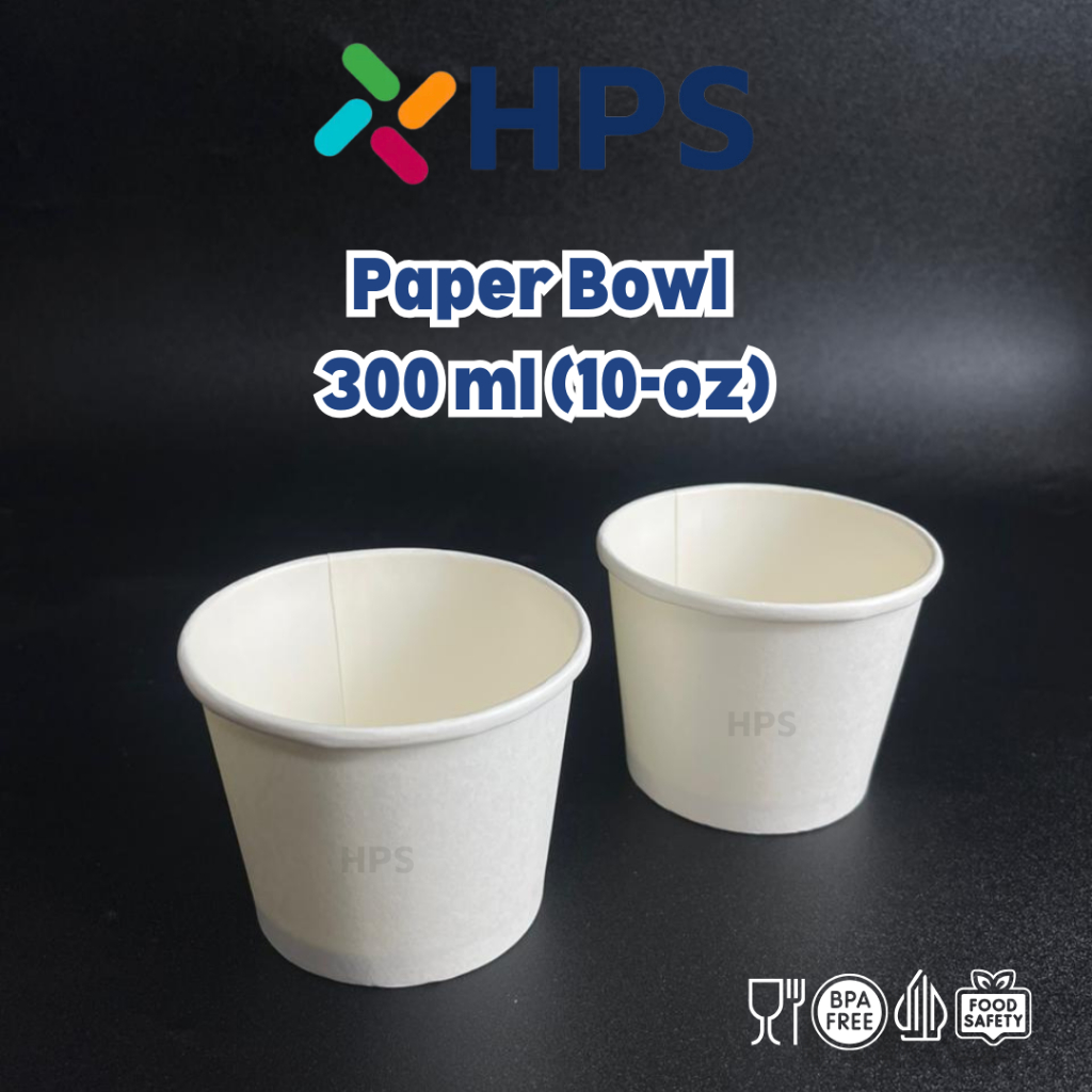 Jual Paper Bowl 10OZ,12OZ,17OZ,22OZ,27OZ (300ml,360ml,500ml,650ml,800ml ...