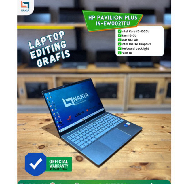 Jual HP PAVILION PLUS 14-EW0021TU Intel Core i5-1335U Ram 16 Gb SSD 512 ...