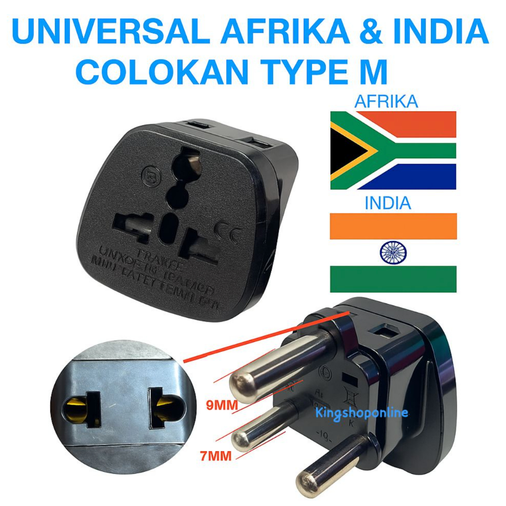 Jual Colokan Double Steker Travel 2 plug Adapter Konverter Ke South ...