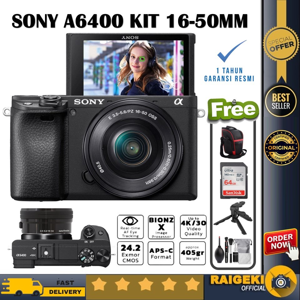 Jual Sony A6400 KIT 16-50mm Sony Alpha A6400 Mirrorless Digital Camera ...