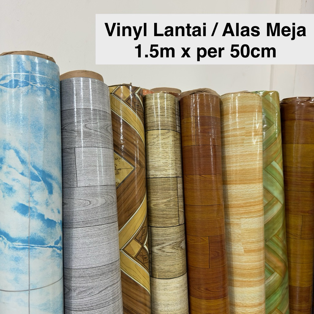 Jual Karpet Lantai Vinyl Perlak Alas Meja 1.5m x 50cm Meteran Alas ...
