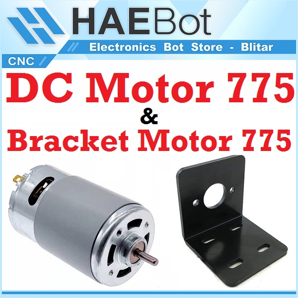 Jual [HAEBOT] Dinamo Bracket DC Motor 775 5mm Bor DIY RPM Tinggi Kuat ...