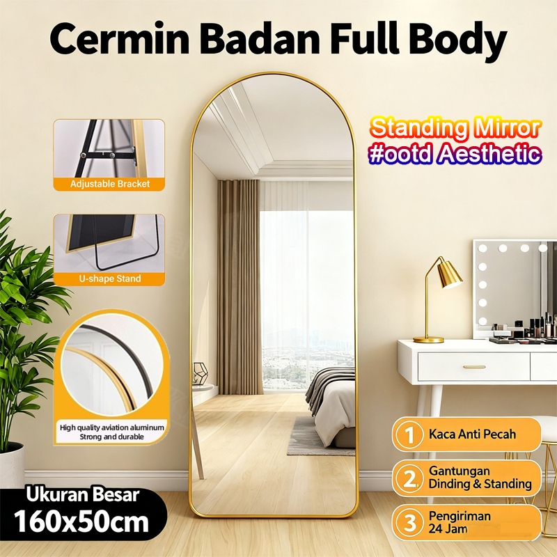 Jual Standing mirror Cermin standing 160 X 50 CM Cermin Berdiri full ...