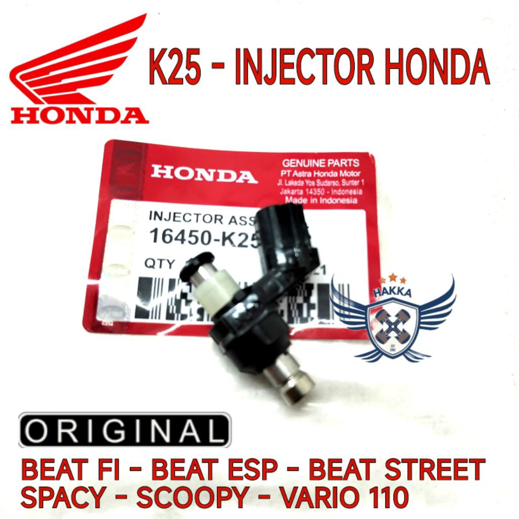 Jual K25 ORIGINAL INJECTOR ASSY FUEL HONDA BEAT STREET, INJECTOR ASSY ...
