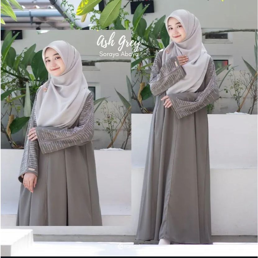 Jual Abaya Remaja Terbaru Dan Viral Soraya Abaya Hitam Mewah Elegan ...