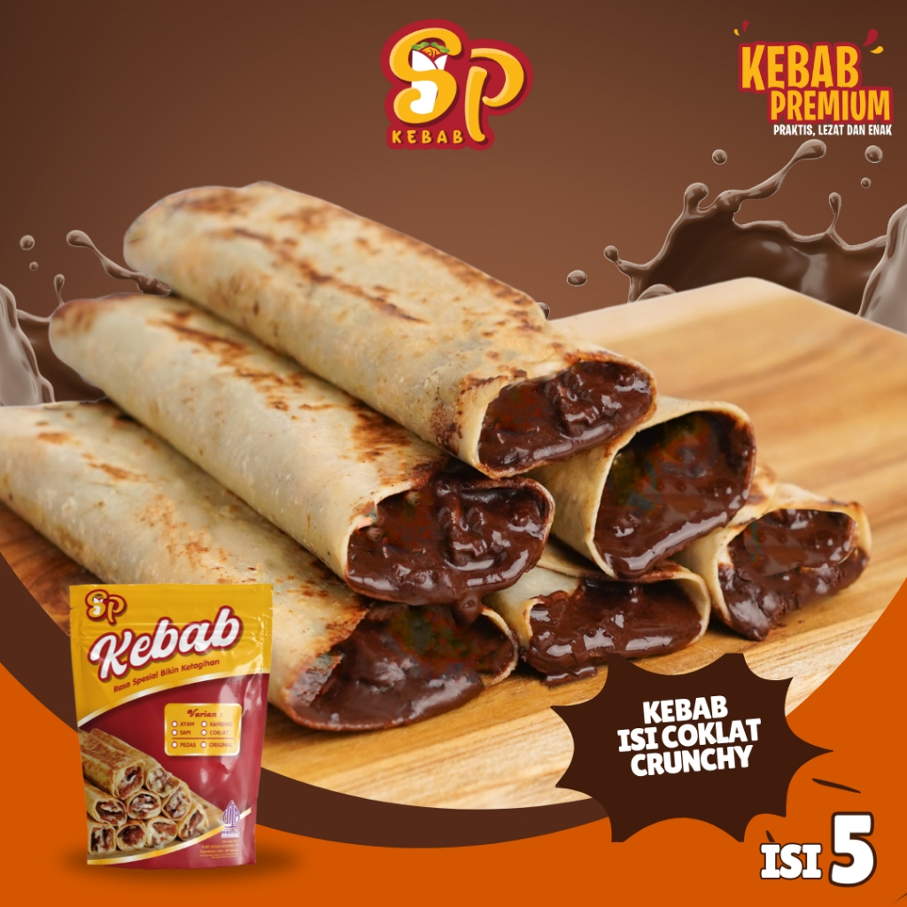 Jual KEBAB FROZEN TERLARIS SPKEBAB COKLAT CRUNCHY LUMER ISI 5PCS DENGAN ...