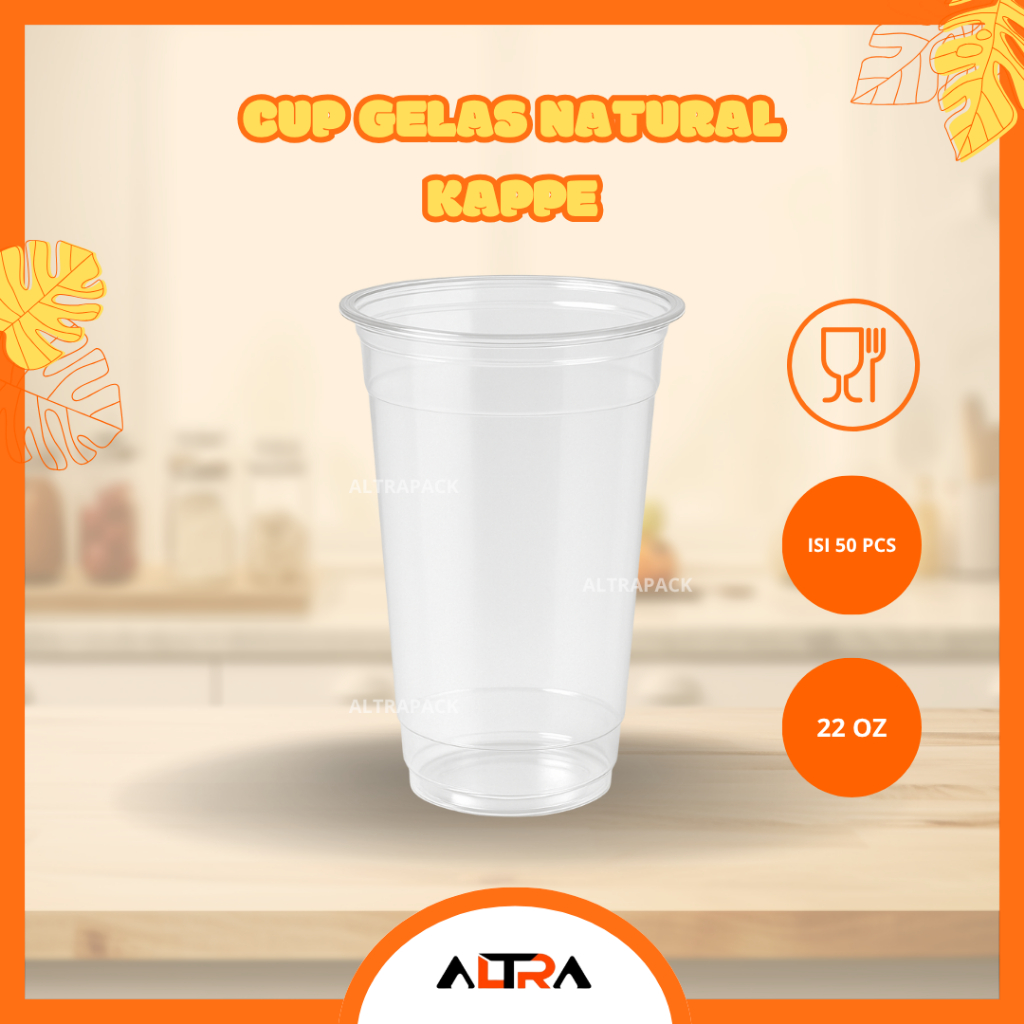 Jual Cup Gelas Natural Kappee 22 OZ | Isi 50 pcs | Shopee Indonesia