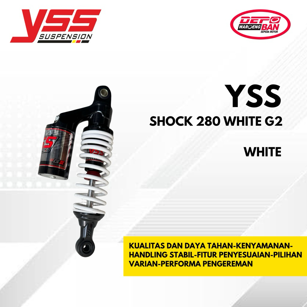 Jual SHOCK 280 WHITE G2 YSS ORIGINAL!! NEW!! | Shopee Indonesia