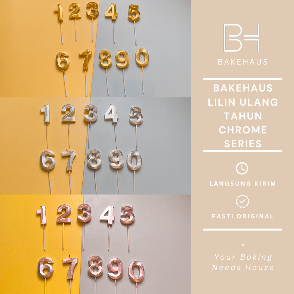 Jual LILIN ULTAH ANGKA CHROME GOLD PREMIUM SERIES BAKEHAUS | Shopee ...