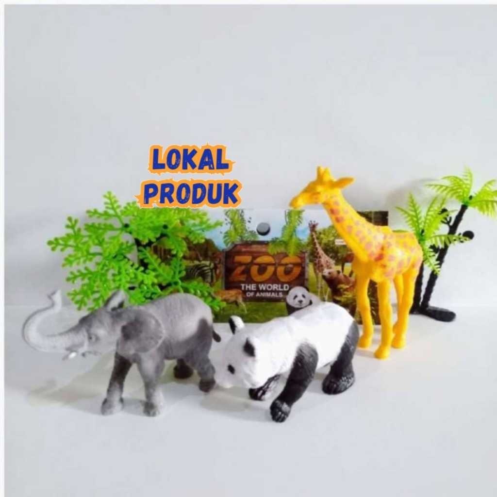 Jual Mainan Edukasi Set Zoo The World Of Animals OCT 201 3 Pcs Hewan ...