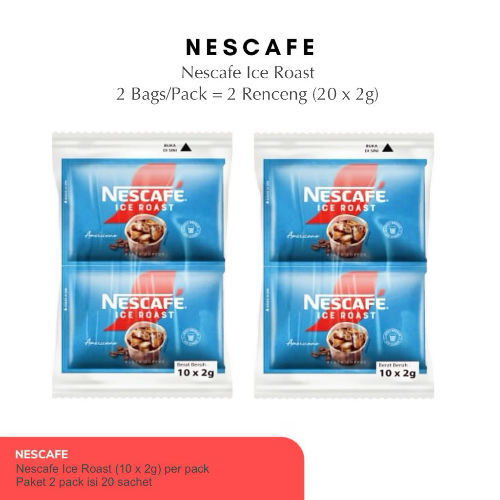 Jual Nescafe Ice Roast Americano Sachet 2g | Nescafe Classic Sachet 2g ...