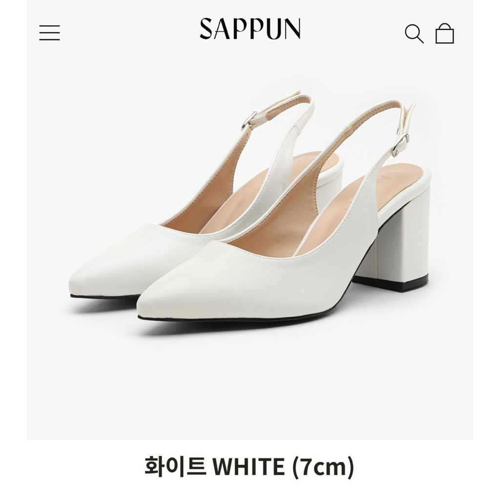 Jual Sappun Preah Heels Putih | Shopee Indonesia