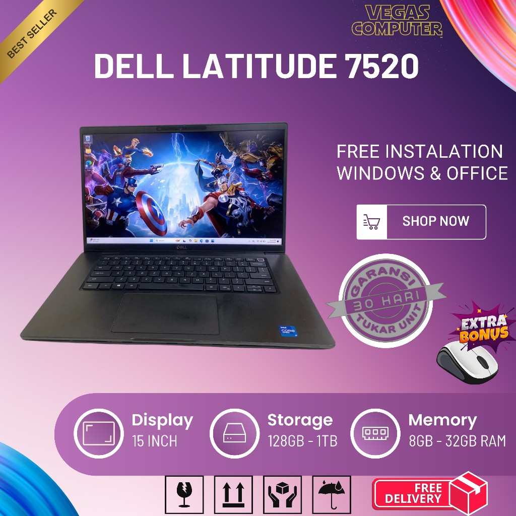 Jual Dell Latitude 7520 i7 Gen 11 16GB 512GB 15Inch - 7520 i7 Gen11 ...