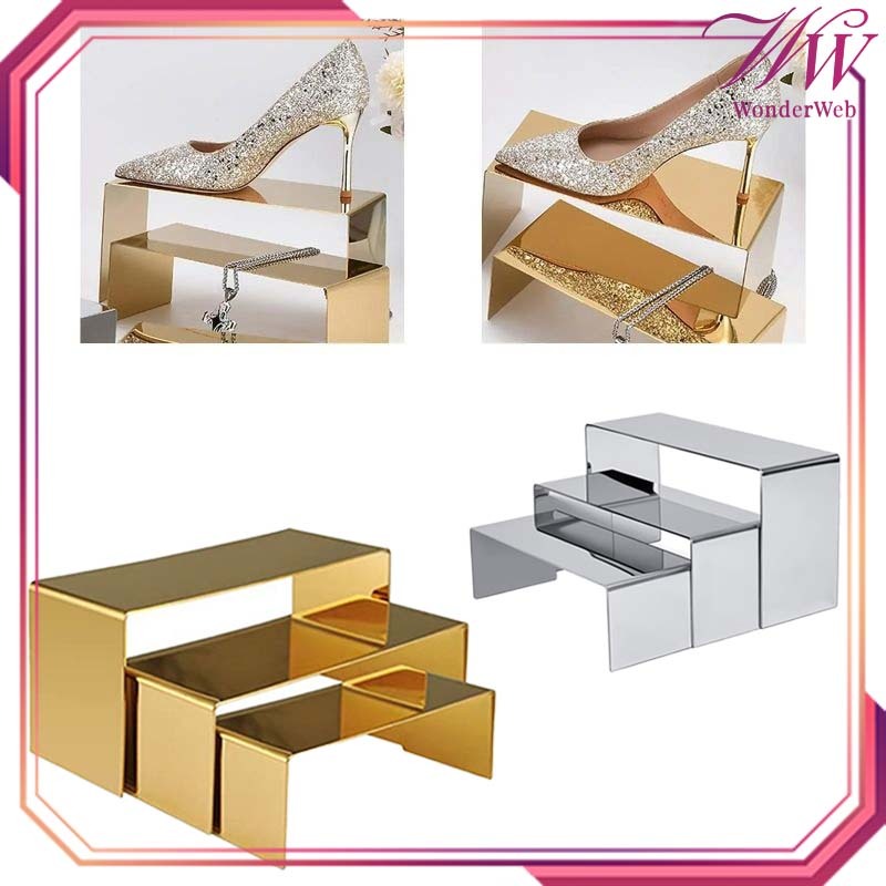 Jual 3pcs/Set Rak Susun Display Rak Tangga Display Stainless Rak ...