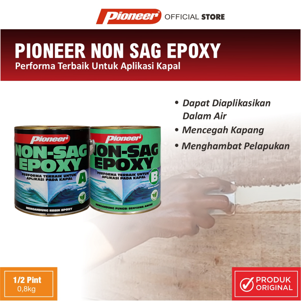 Jual PIONEER - Non Sag Epoxy 1/2 Pint 2 Komponen - Lem Kapal Filipin ...