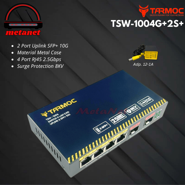 Jual Tarmoc TSW-1004G+2S+ 4 Port 2.5G 2 SFP 10G Uplink Switch | Shopee ...