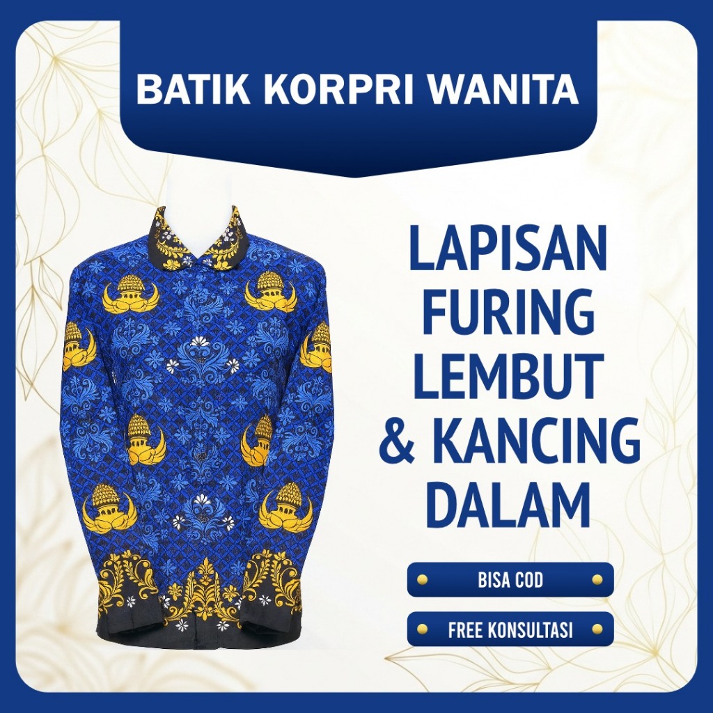 Jual Baju KORPRI Wanita Katun C40s Premium Adem Jahitan Rapi Seragam ...