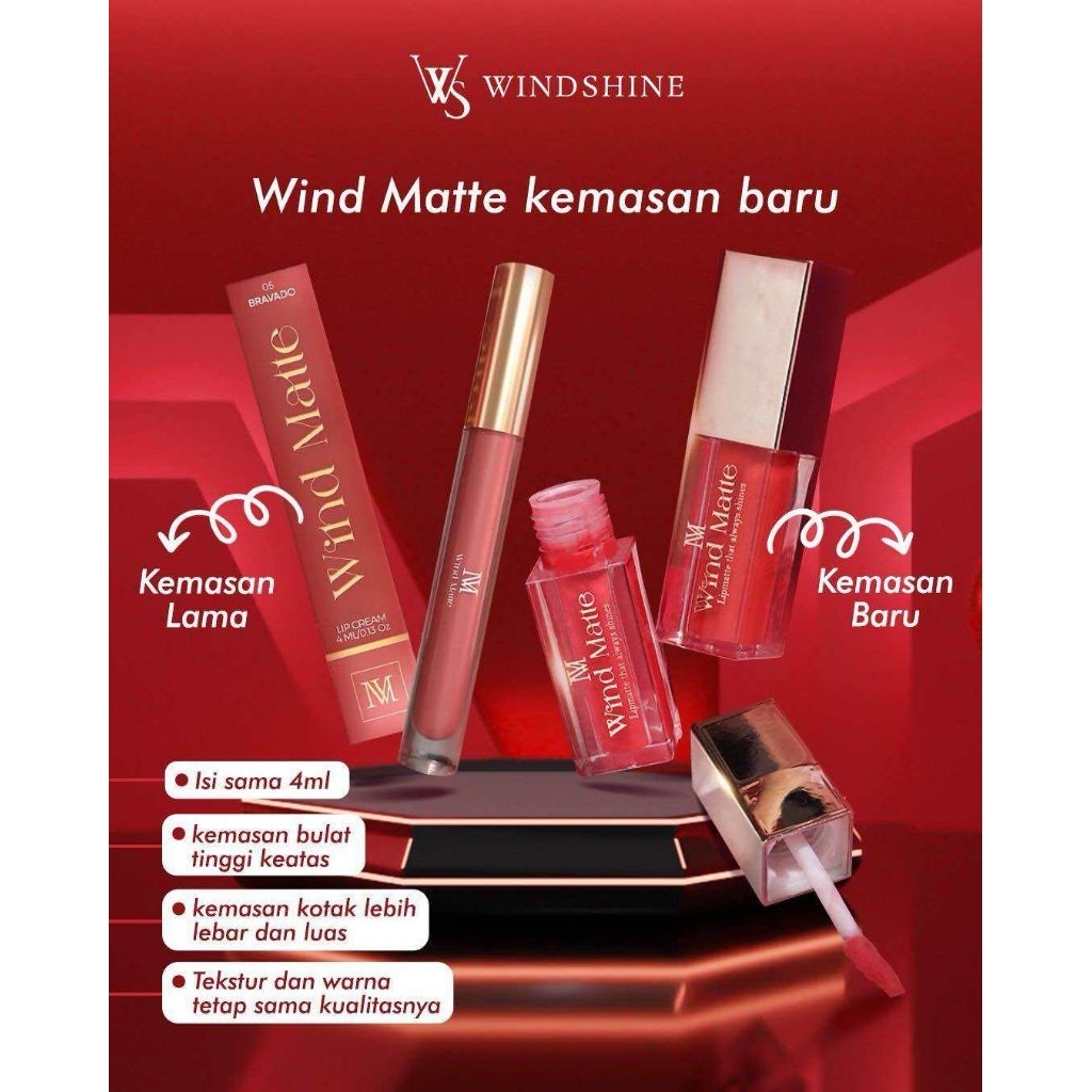 Jual WIND MATTE WINDMATTE matte lip cream Tersedia Kemasan Lama dan ...