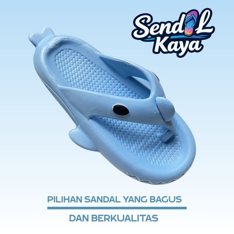 Jual Sandal Jepit Anak Anak Sendal Tren Kekinian Rubber Motif Hiu ...