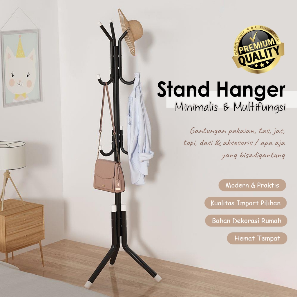 Jual NEW!! Stand Hanger Gantungan Baju Topi Tas Multifungsi Aesthetic ...