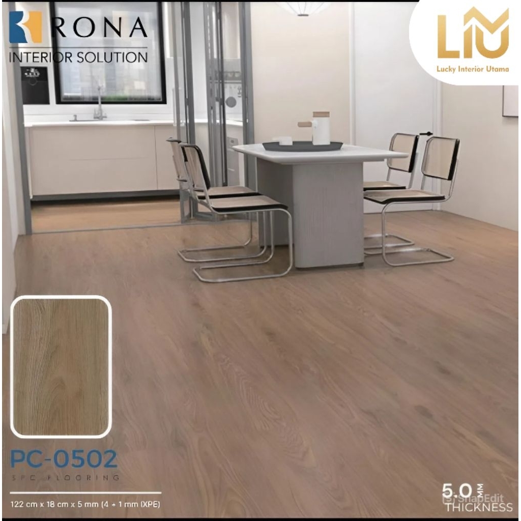 Jual Lantai SPC klik Lantai Kayu Wood Flooring 122*18cm Lantai Kayu SPC ...