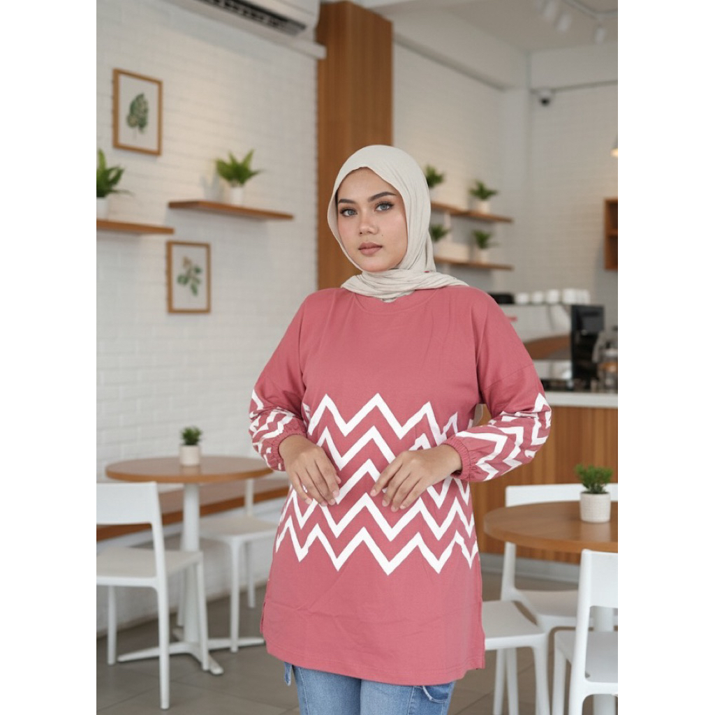 Jual Atasan Oversize wanita Kaos jumbo cewek remaja kekinian jumbo ...