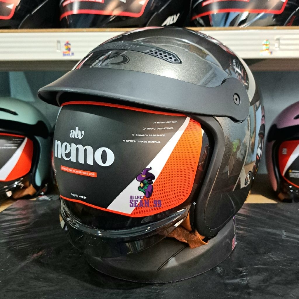 Jual HELM RETRO ALV NEMO ALL WARNA VISOR LIGHT SMOKE ORIGINAL SNI ...