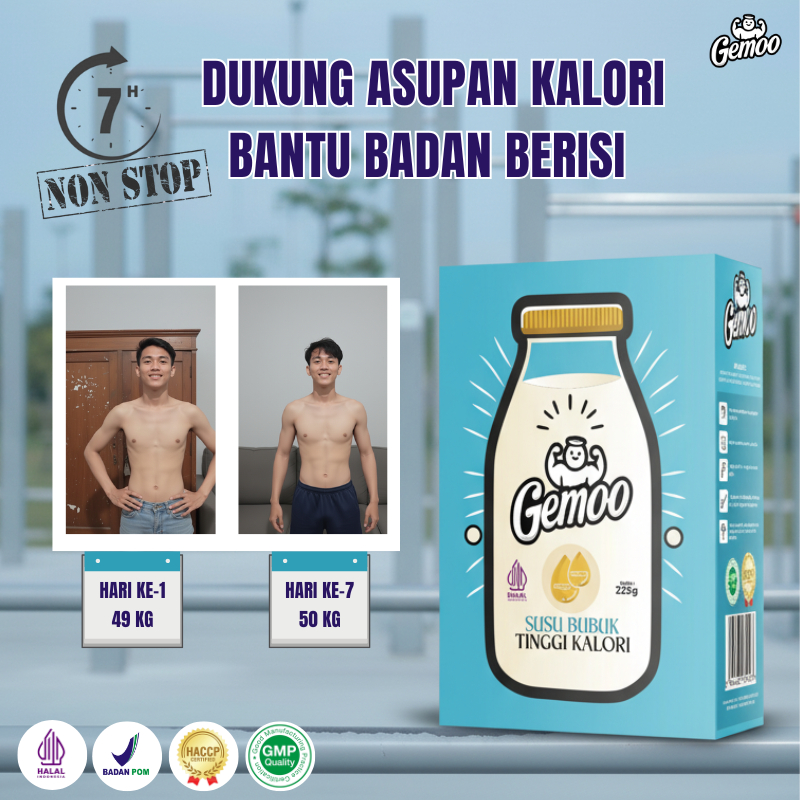 Jual [BANTU BADAN BERISI] GEMOO Susu Penggemuk Penambah Berat Badan ...