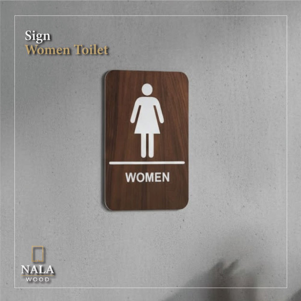 Jual Sign MDF Tanda Kamar Mandi Perempuan - women sign toilet Premium ...