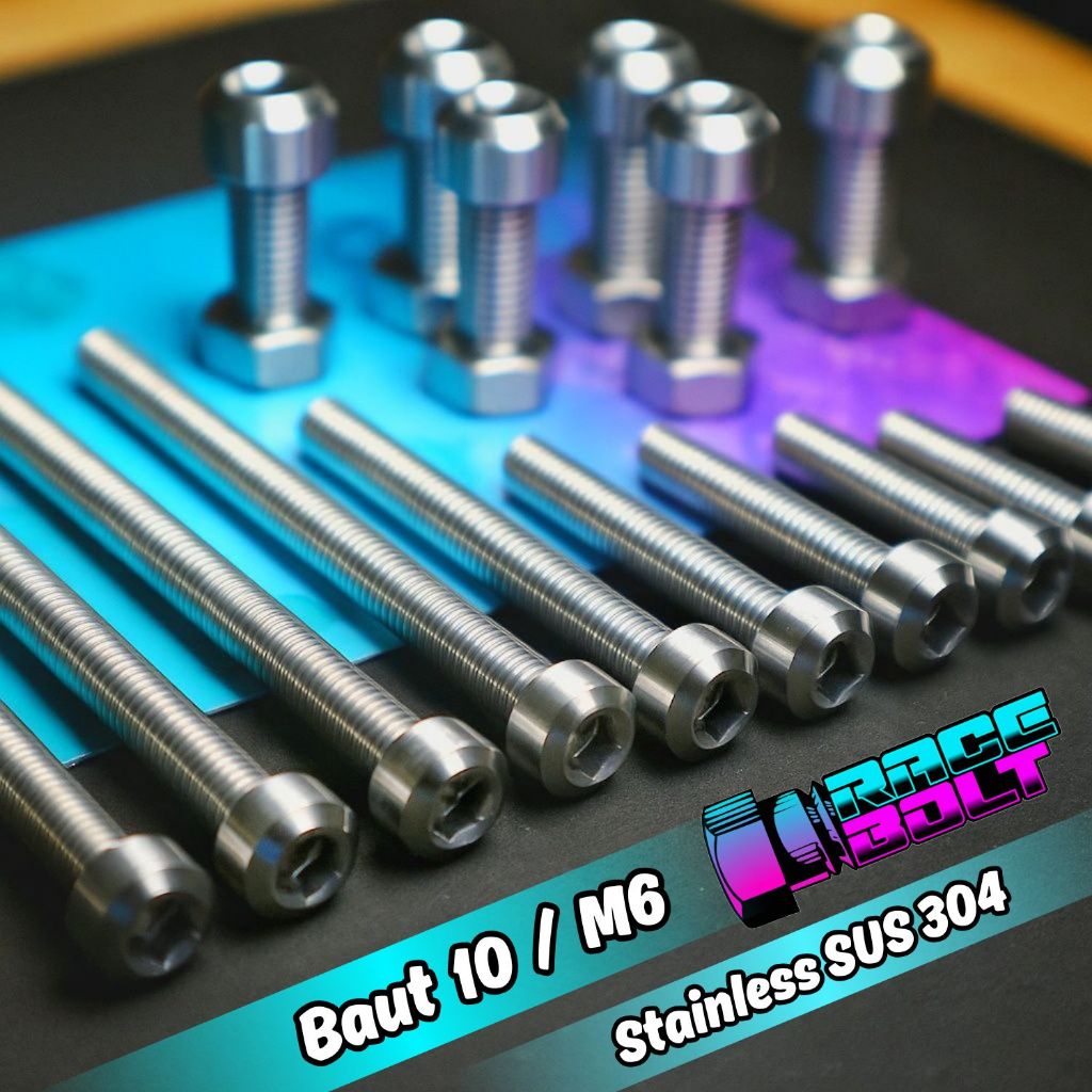 Jual Baut 10 Stainless Baut M6 Model Titanium Custom Handmade probolt ...