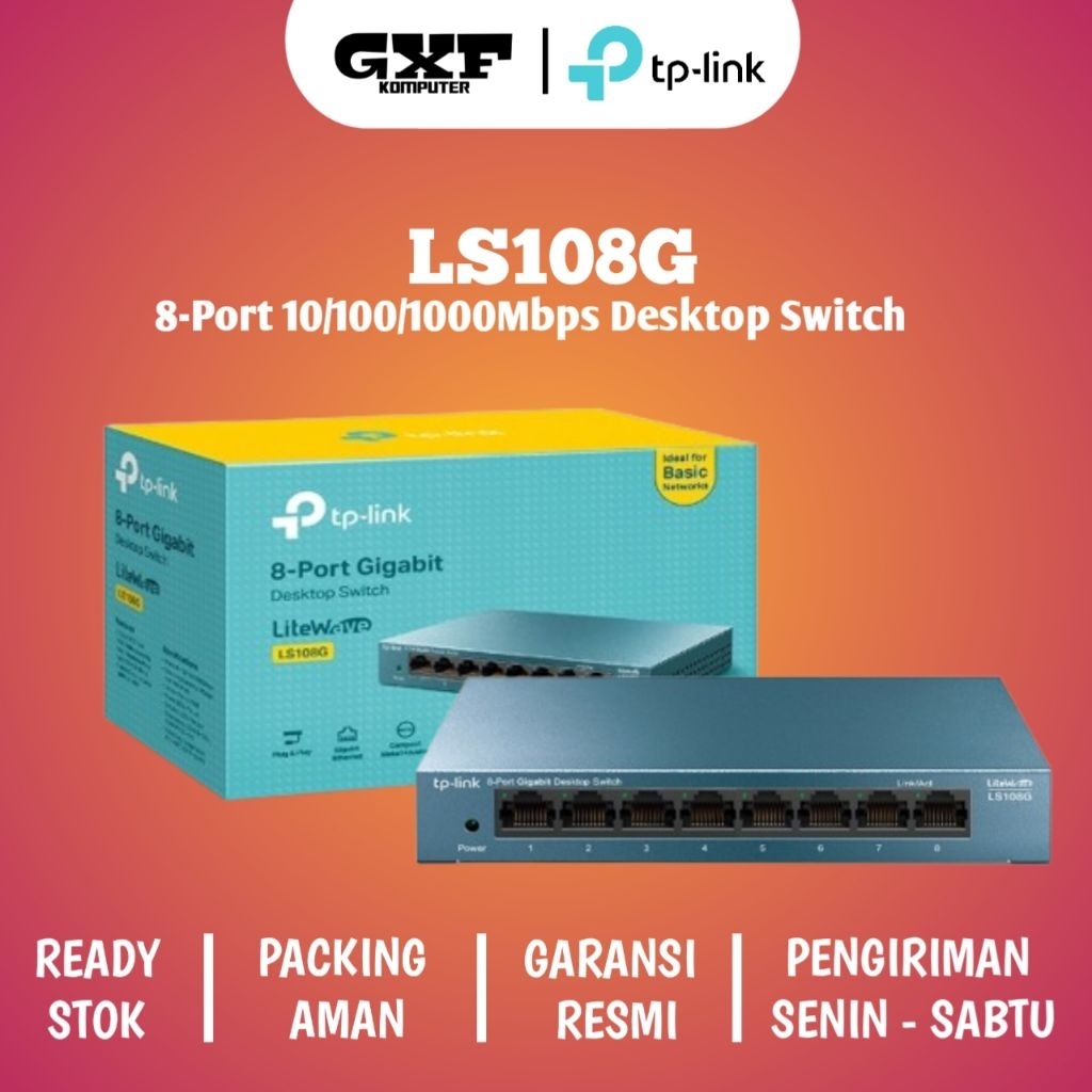 Jual TP-LINK LS108G 8-Port 10/100/1000Mbps Desktop Switch | Shopee ...