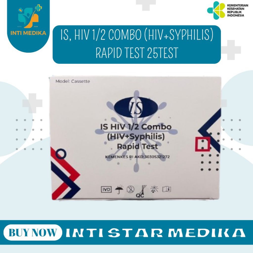 Jual IS hiv combo ( hiv+syphilis) cassette 25 test | Shopee Indonesia