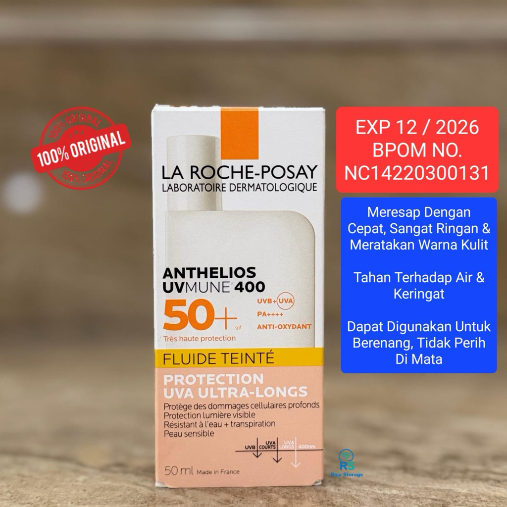 Jual LRP Sunscreen Anthelios UVMUNE 400 Tinted Fluid SPF 50+ LRP 50ml ...