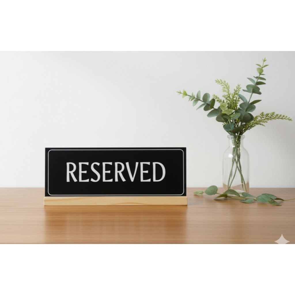 Jual papan penanda reserved/papan booking/papan penanda reservasi ...
