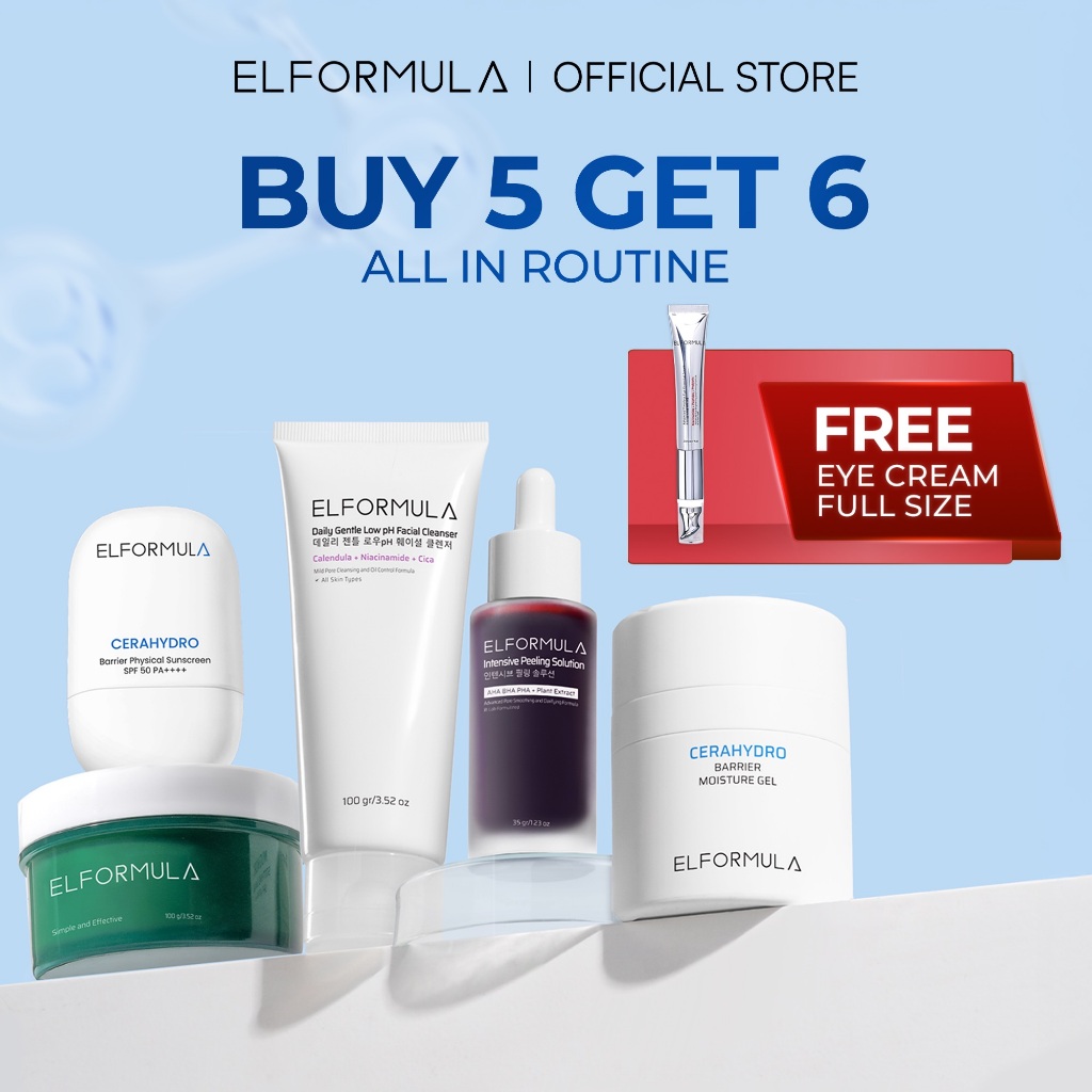 Jual [ FREE EYE CREAM ] ELFORMULA Bundle 5in1 All in One Routine ...