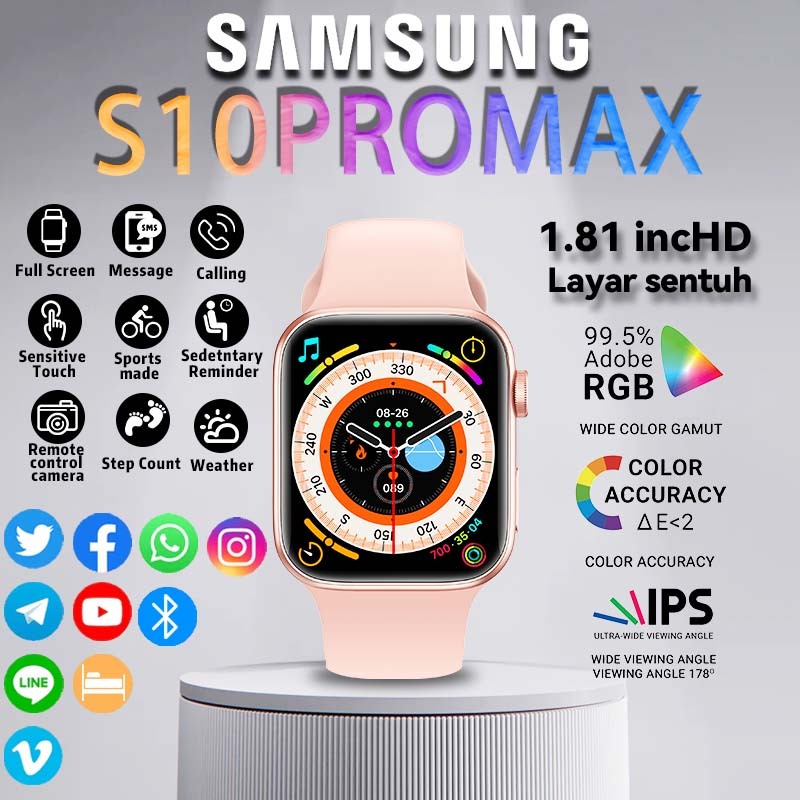 Jual Samsung Smartwatch S10 Pro Max/S10mini 1.81"HD 46mm GPS Waterproof ...
