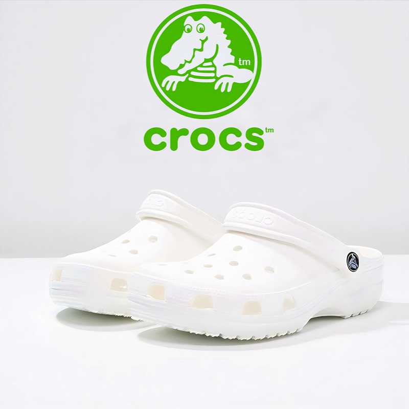 Jual [COD] 100% ORIGINAL CROCS UNISEX CLASSIC CLOG-White,Sendal crocs ...