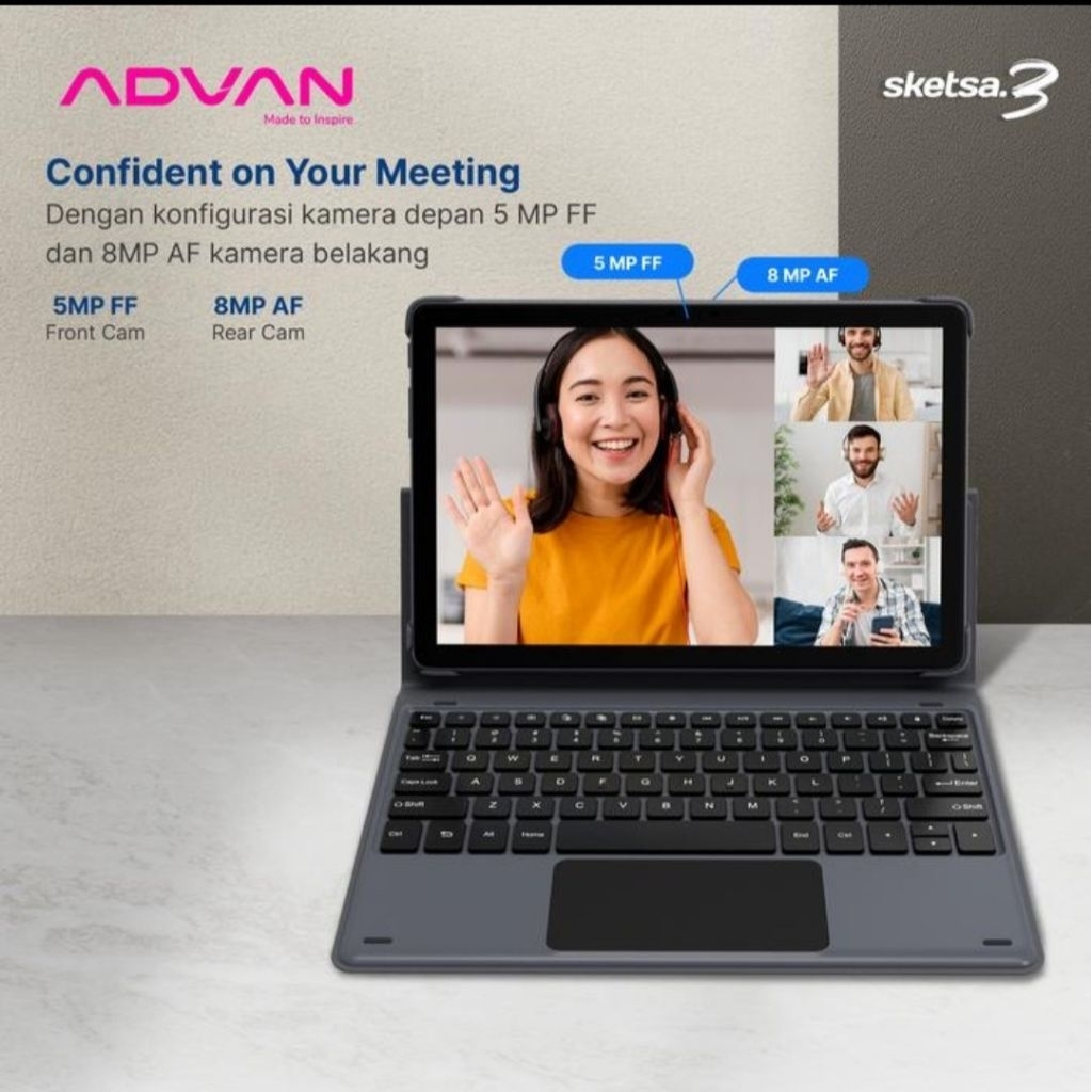 Jual Advan New Sketsa 3 2025 8RAM/128GB 4G Keyboard Stylus Garansi ...