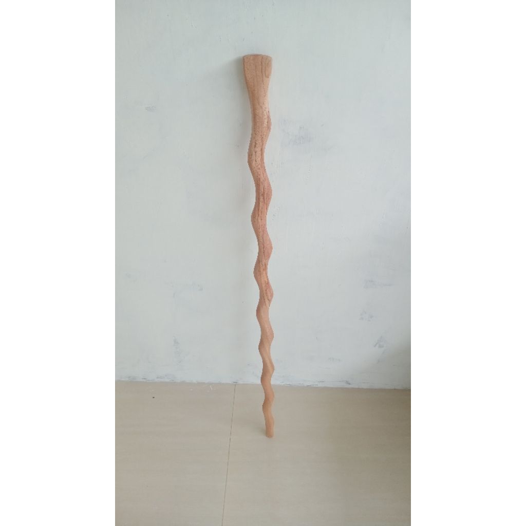 Jual tongkat jalan kayu bayur liuk liuk | Shopee Indonesia