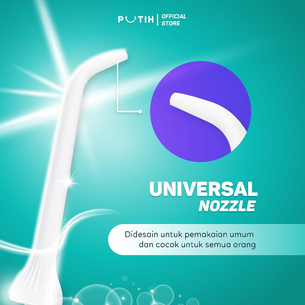 Jual Refill Nozzle Universal PUTIH Water Flosser Pembersih Karang Gigi ...